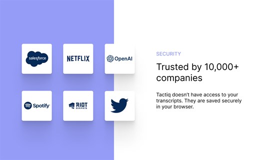 Tactiq: AI Meeting Notes for Meet, Zoom & Teams