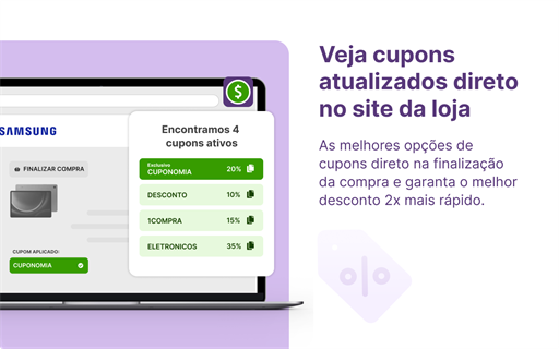Cuponomia - Cupom e Cashback - Complemento do edge