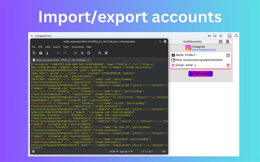 multiAccounts - Manage Multiple Website Logins