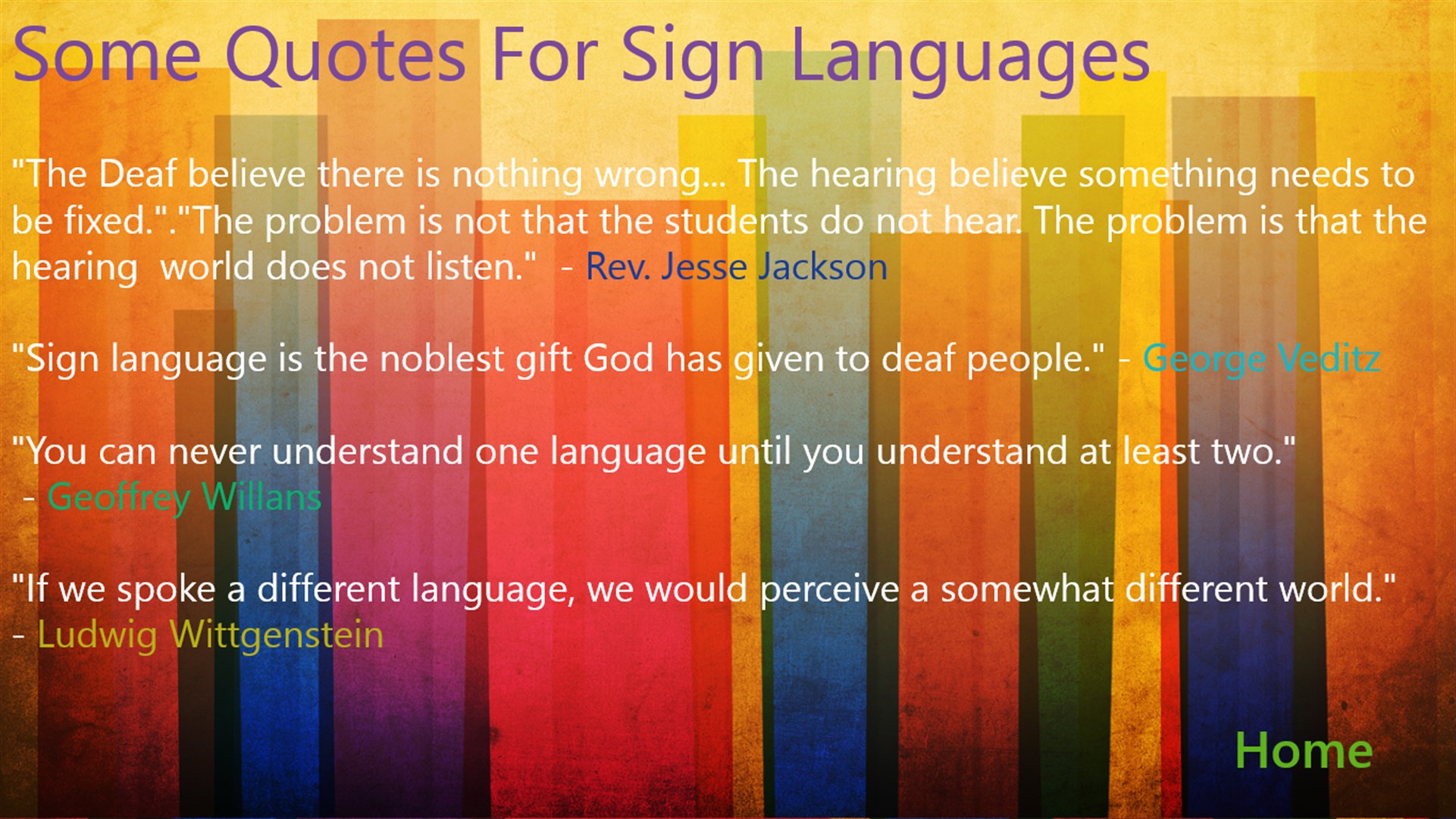 American Sign Language Quotes