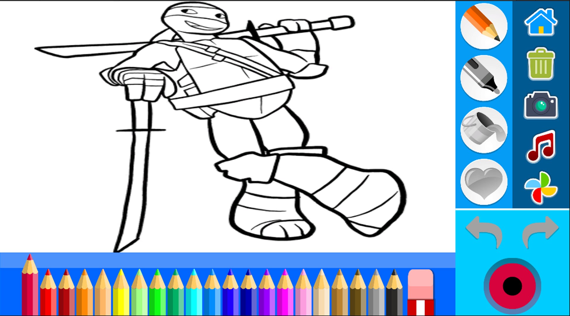 Splinter Ninja Turtles Coloring Pages