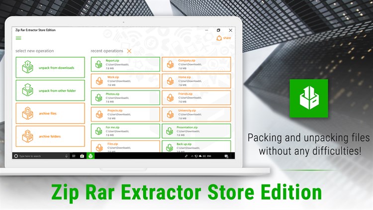 Zip Rar Extractor Store Edition (by Andrii Leshchinskiy) - (Windows Apps) — AppAgg