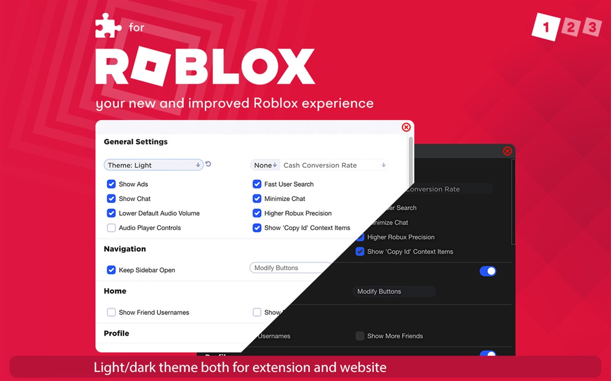 MyRoblox Extension: Enhance Roblox with Dark Mode & Features
