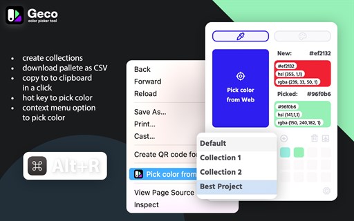 Color Picker Tool - Geco: Advanced Eyedropper Extension