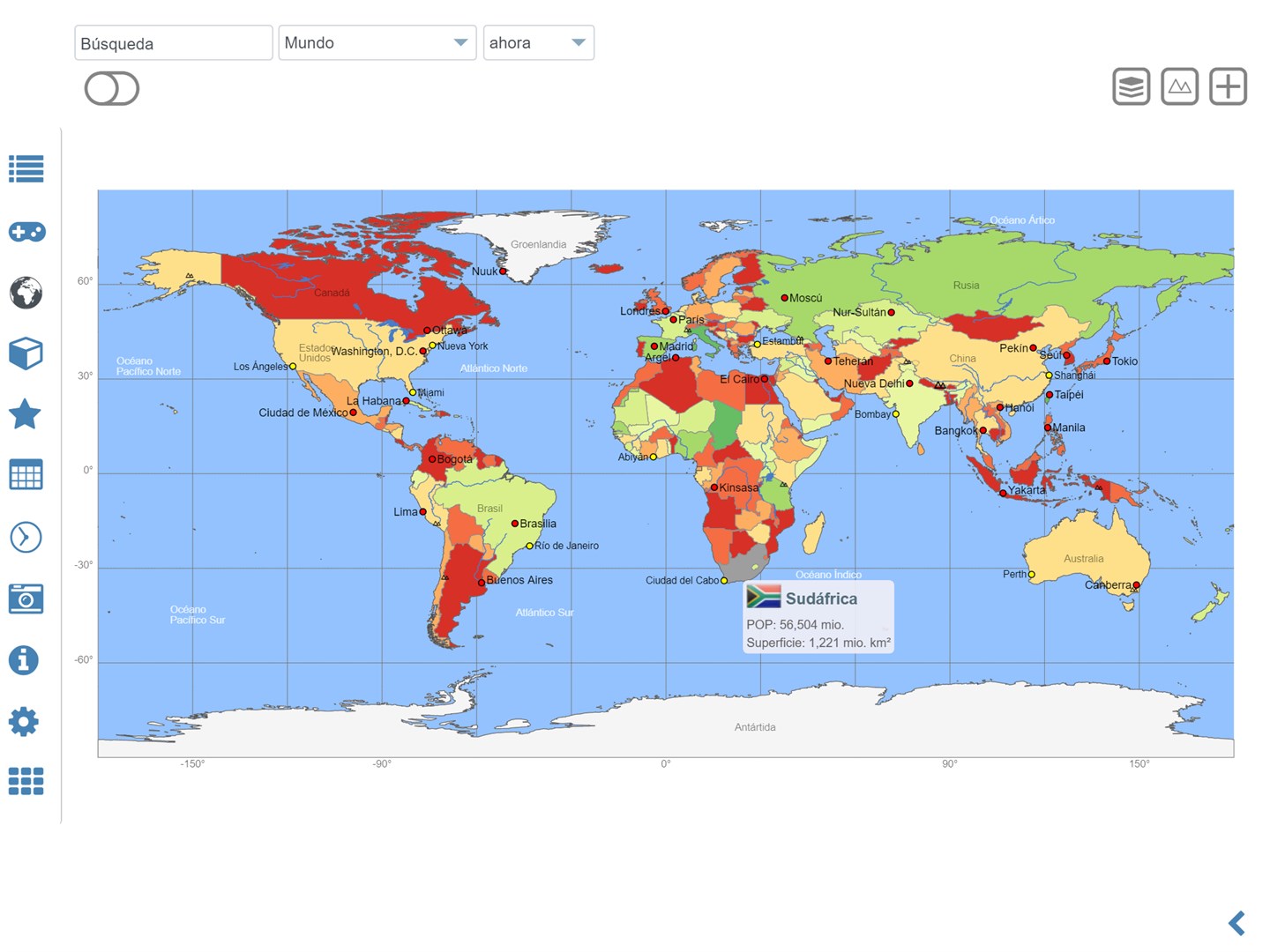 Mapa Del Mundo Actual