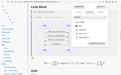 Markdown Viewer - Dark Mode & Advanced Markdown Support