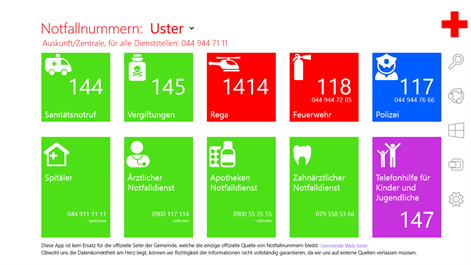 Screenshot: Hauptseite