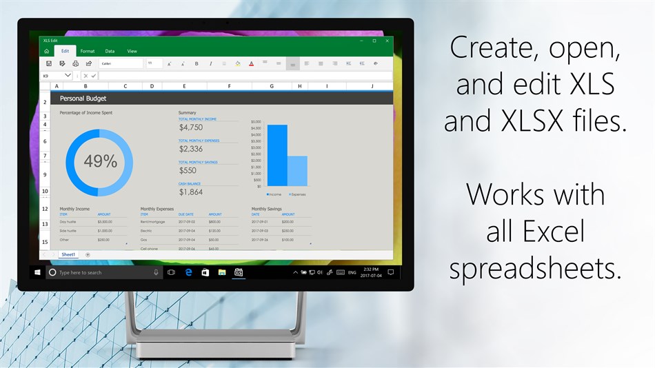 XLS Edit (por Ballard App Craftery) - (Windows Apps) — AppAgg