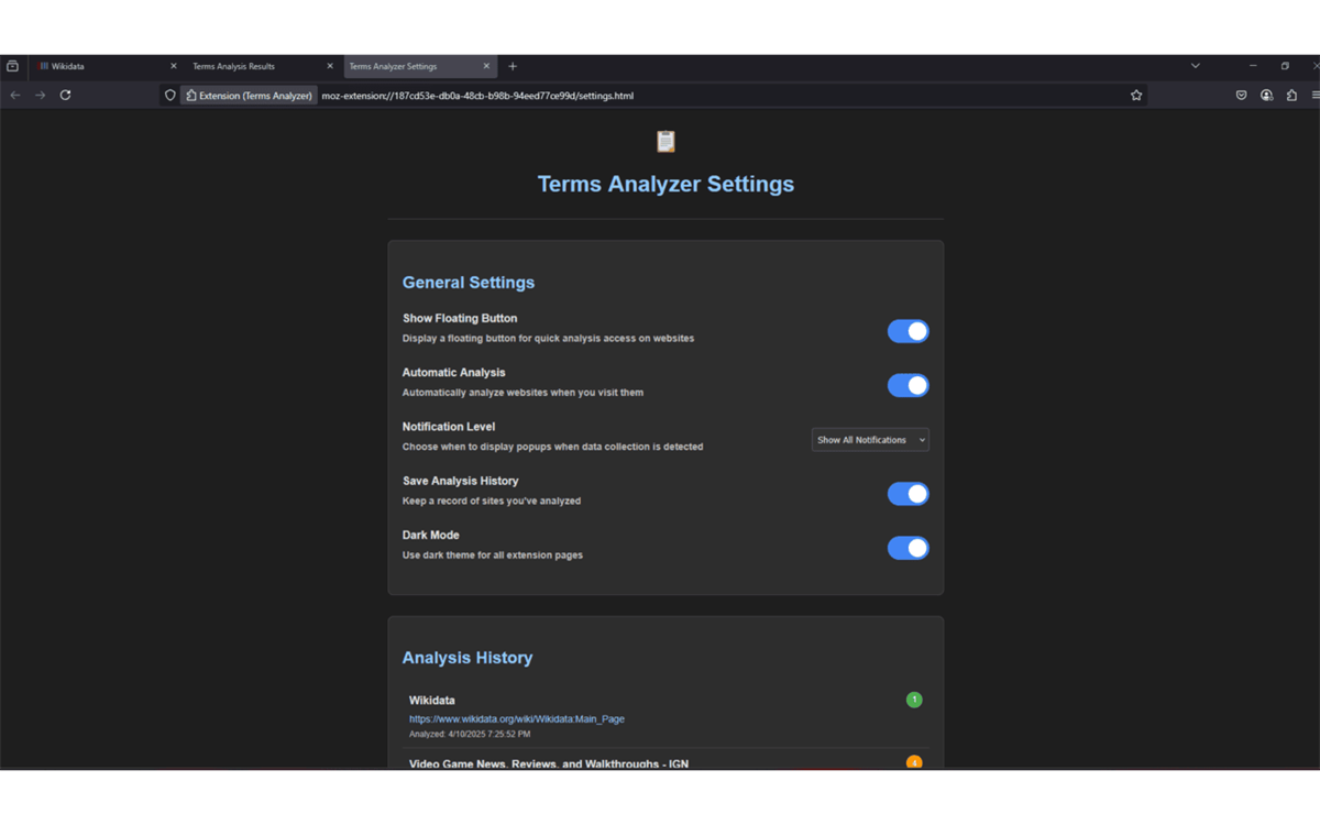 Terms Analyzer統計、ダウンロード、安全確認 | Chrome-Stats