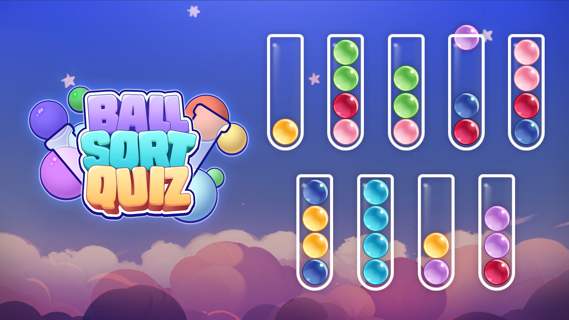 브라우저에서 Ball Sort Quiz : Mission 게임 플레이 | MSN 게임