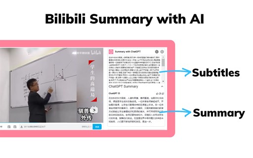 Bilibili Summary with ChatGPT Statistiques, téléchargements et contrôle ...