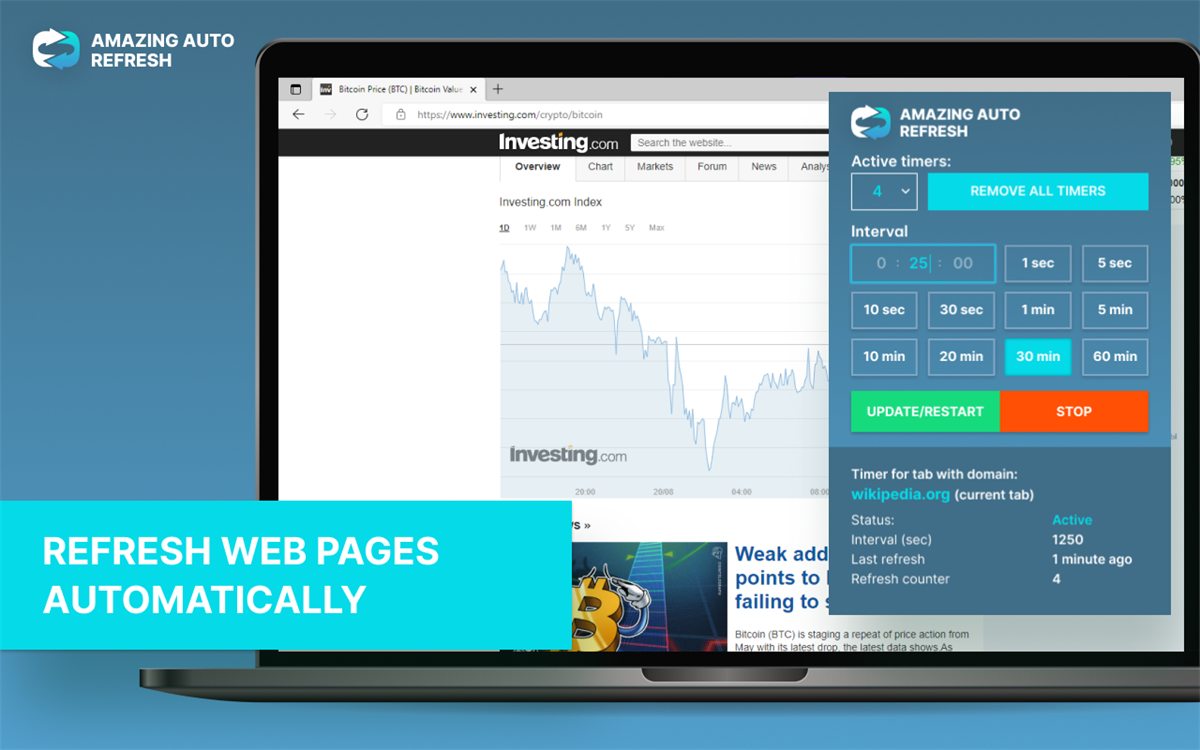 Amazing Auto Refresh - Custom Auto Refresh Chrome Extension