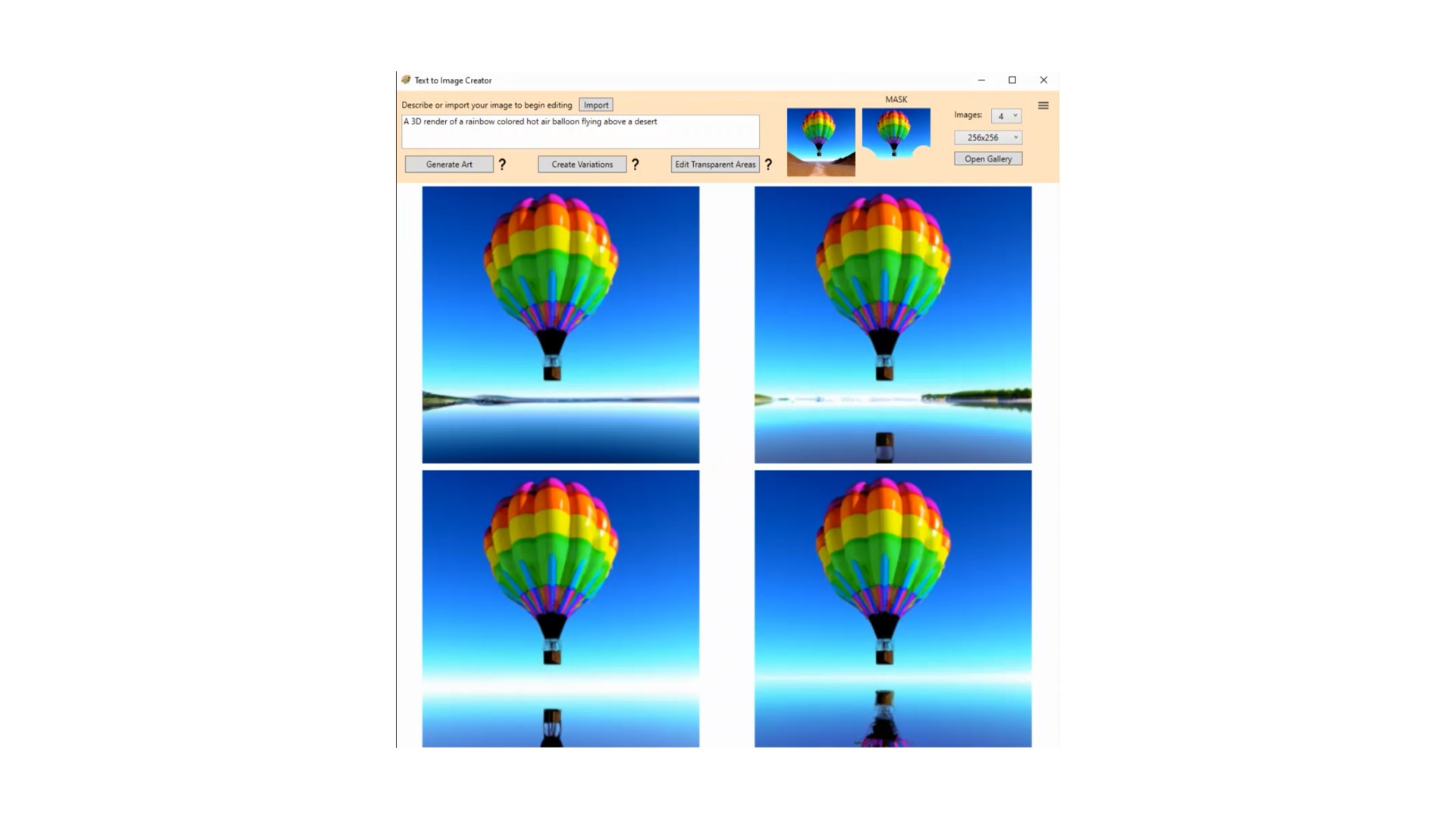 256 X 256 Image Creator