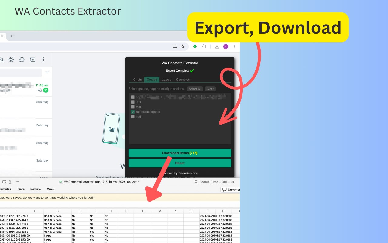 WA Contact Extract & Export - Add-on Download