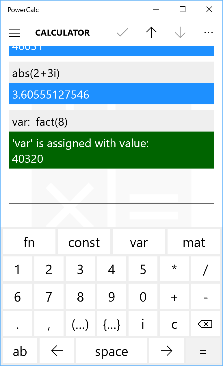 PowerCalc for Windows 10
