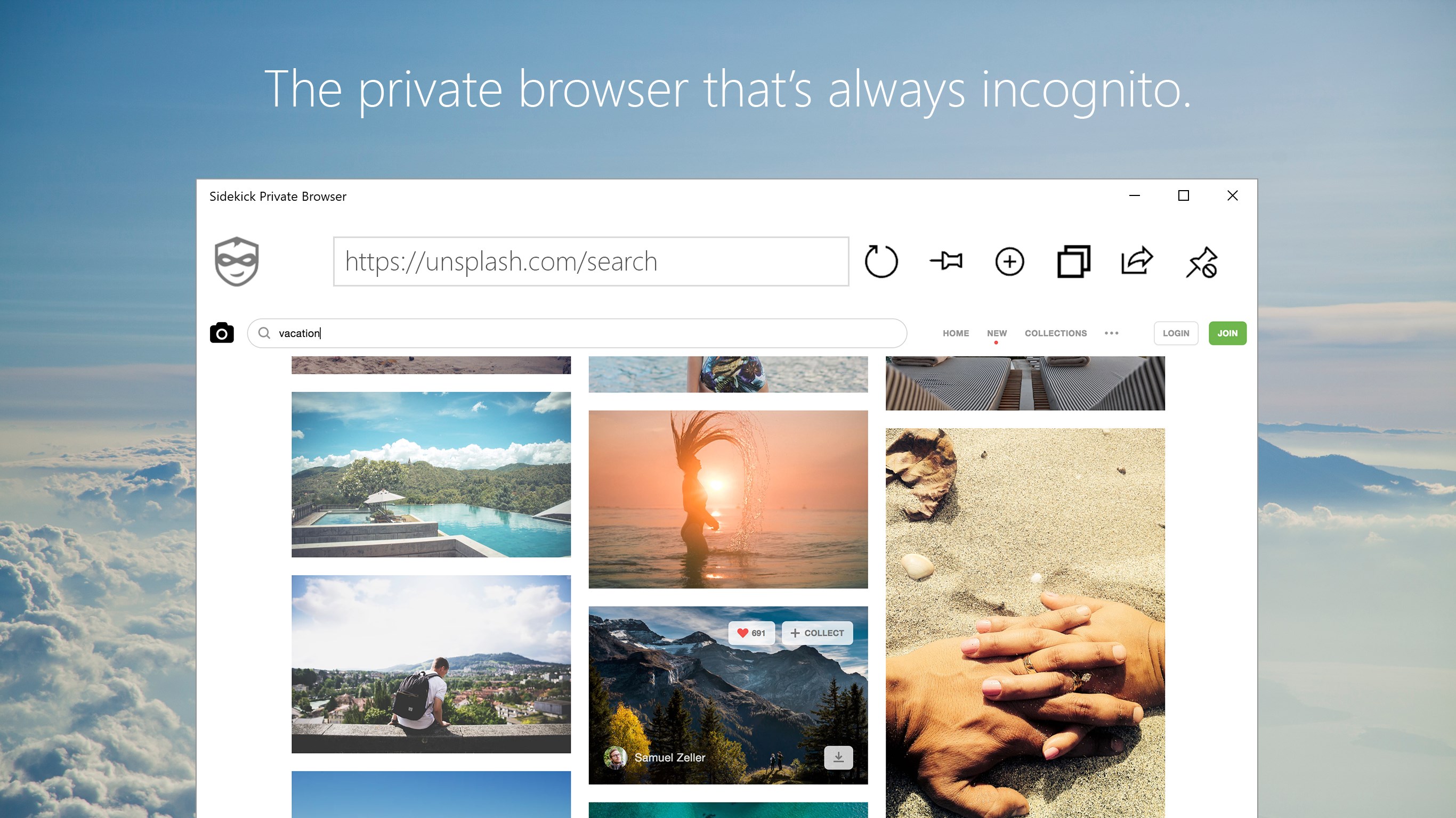 Sidekick Private Browser for Windows 10