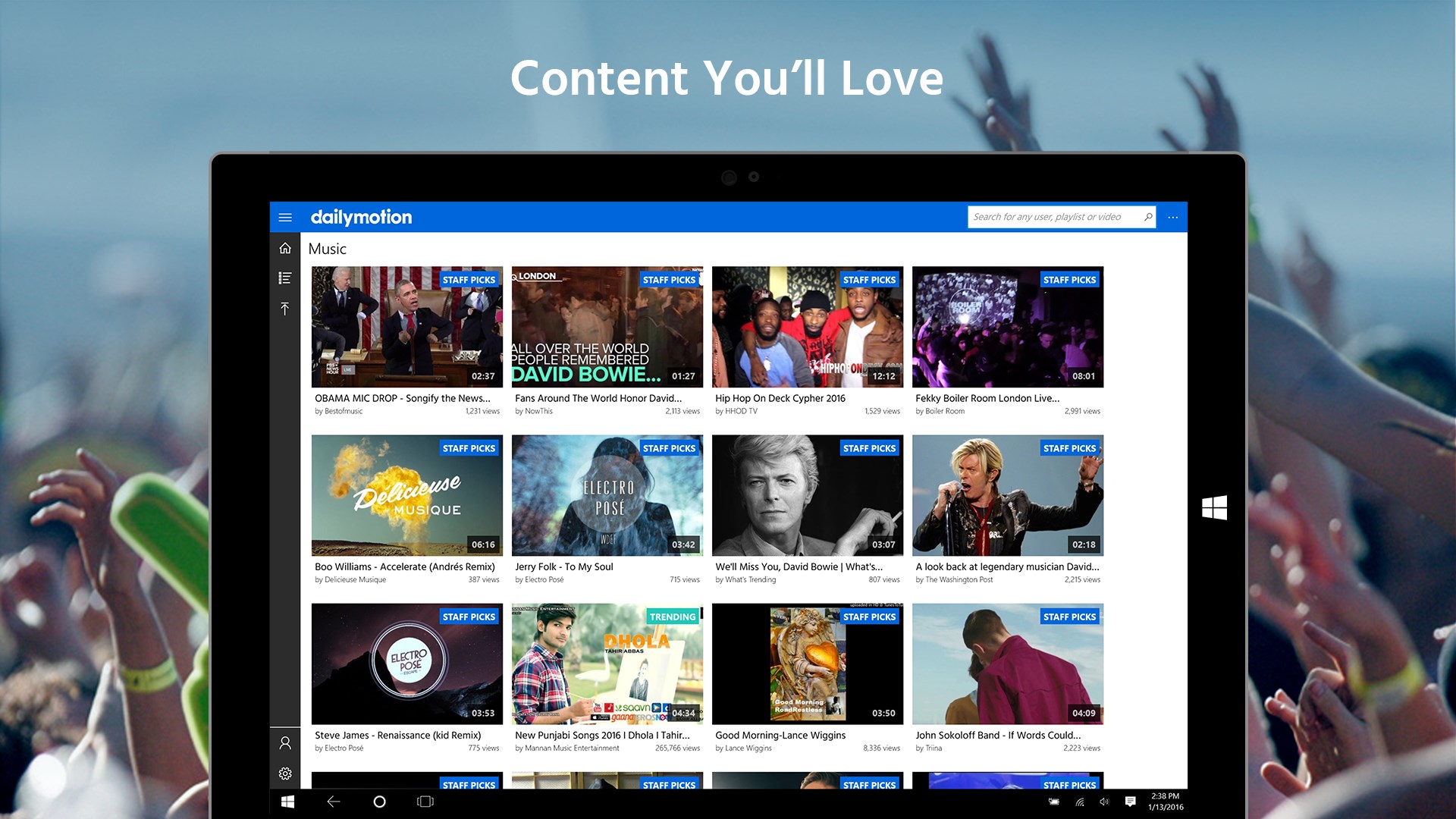 DailyMotion now a Universal Windows App