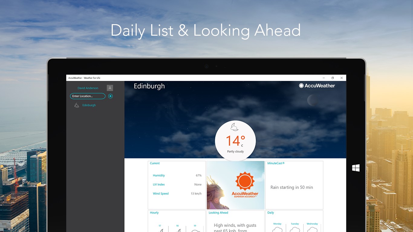 AccuWeather's Windows 10 app updated with Design Improvements
