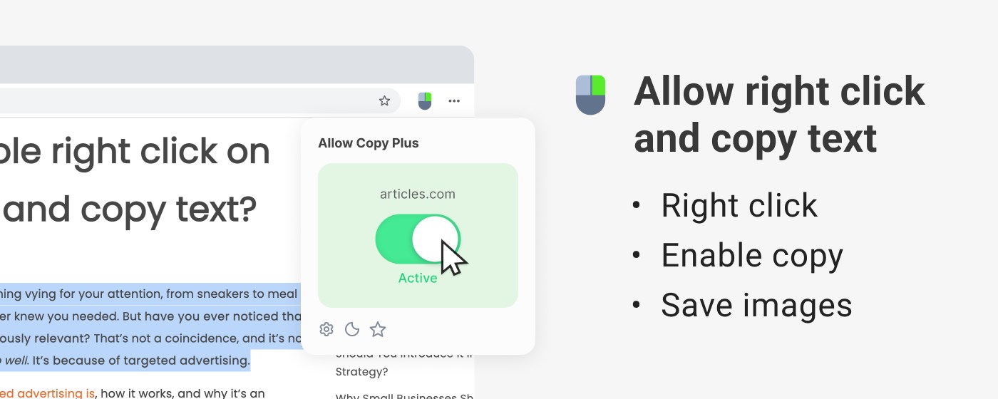 Allow Copy Plus - Enable Right-Click & Copy Freedom