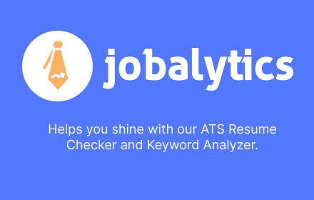 Jobalytics: ATS Resume Keyword Analyzer & Checker
