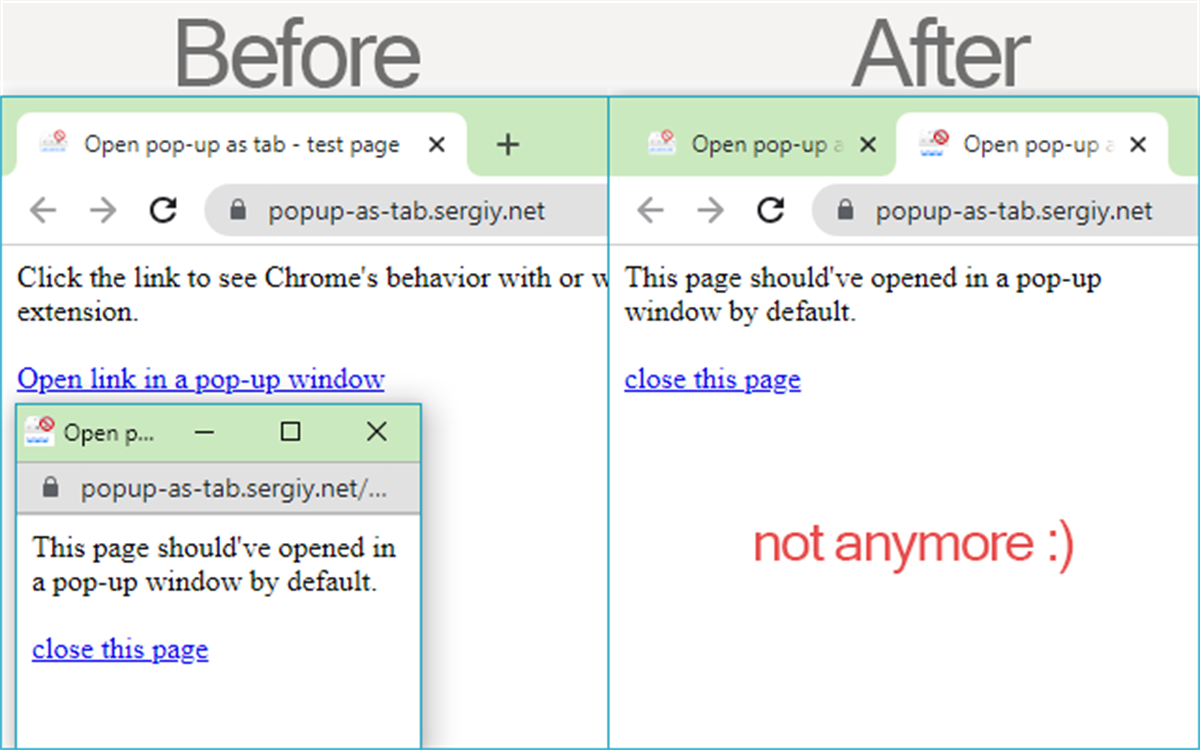 Open Links in Same Tab or New Tab - Edge Extension