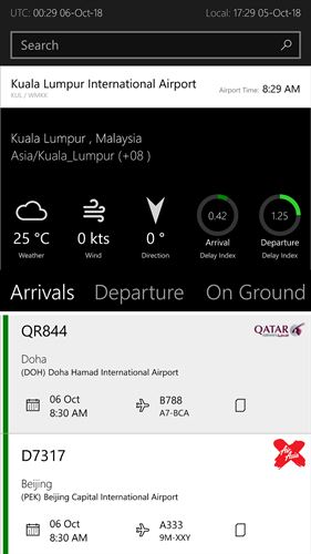 Obtenha informações sobre voos em tempo real no Windows 10, Flights ...