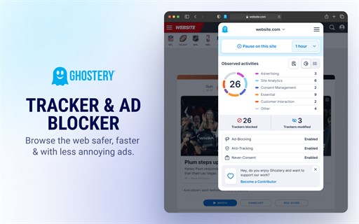 Ghostery Ad Blocker & Tracker Blocker - Privacy Enhanced