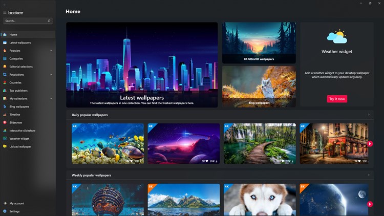 backiee - Wallpaper Studio 10 (by Good2Create) - (Windows Apps) — AppAgg