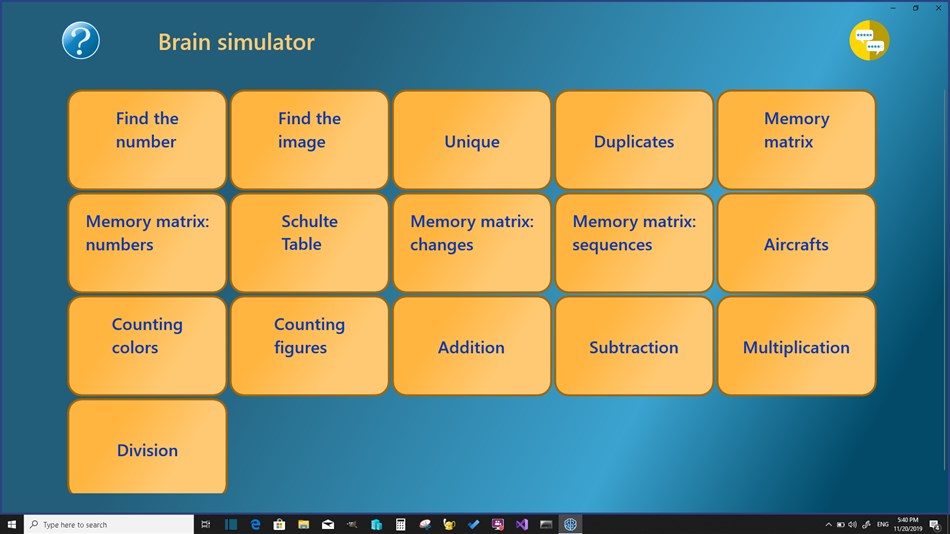 Brain simulator (by Dzhasheev Temirlan Borisovich) - (Windows Games) — AppAgg