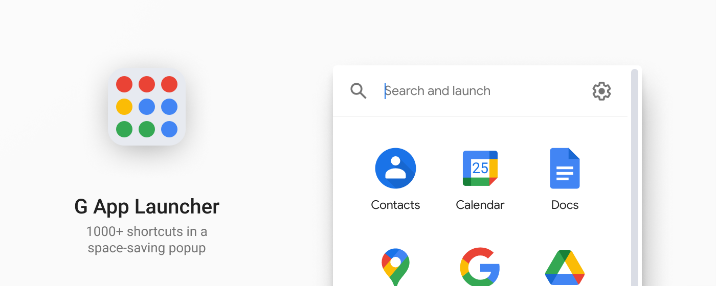 G App Launcher: Quick Access to Google Services
