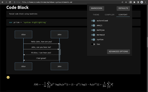 Markdown Viewer - Dark Mode & Advanced Markdown Support