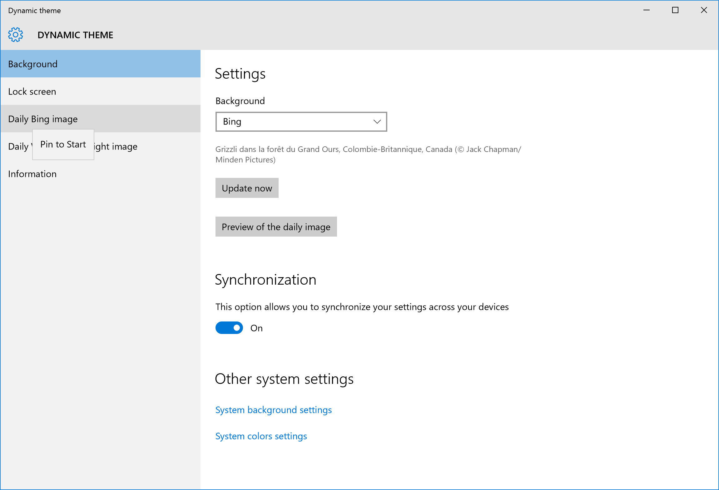 Developer Submission: Version 1.1 of "Dynamic theme" for Windows 10 and ...