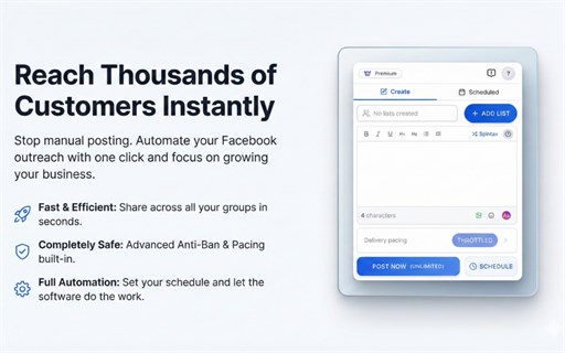 Facebook Groups Bulk Poster & Scheduler